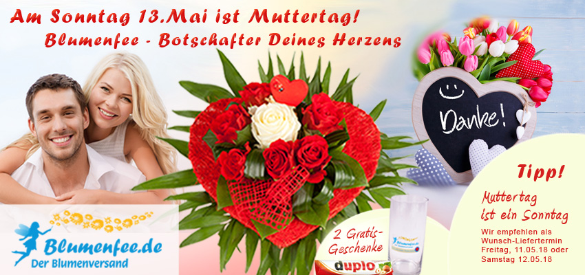 Blumenfee Herzensgrüße versenden zum Muttertag! | Blumen online Blog ...